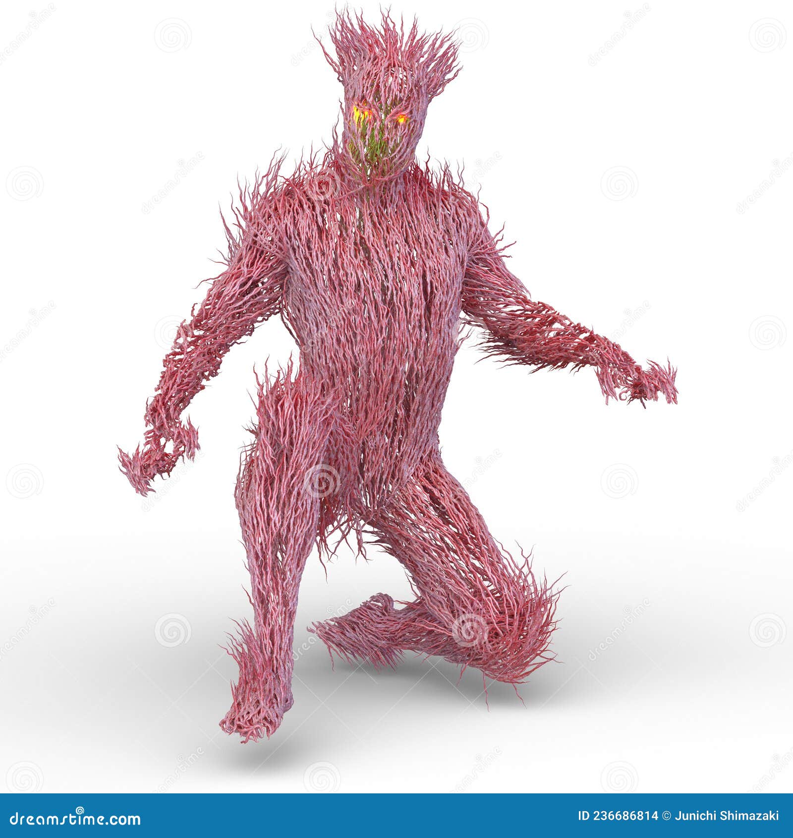 3D Rendering of a Grass Monster Stock Illustration - Illustration of ...