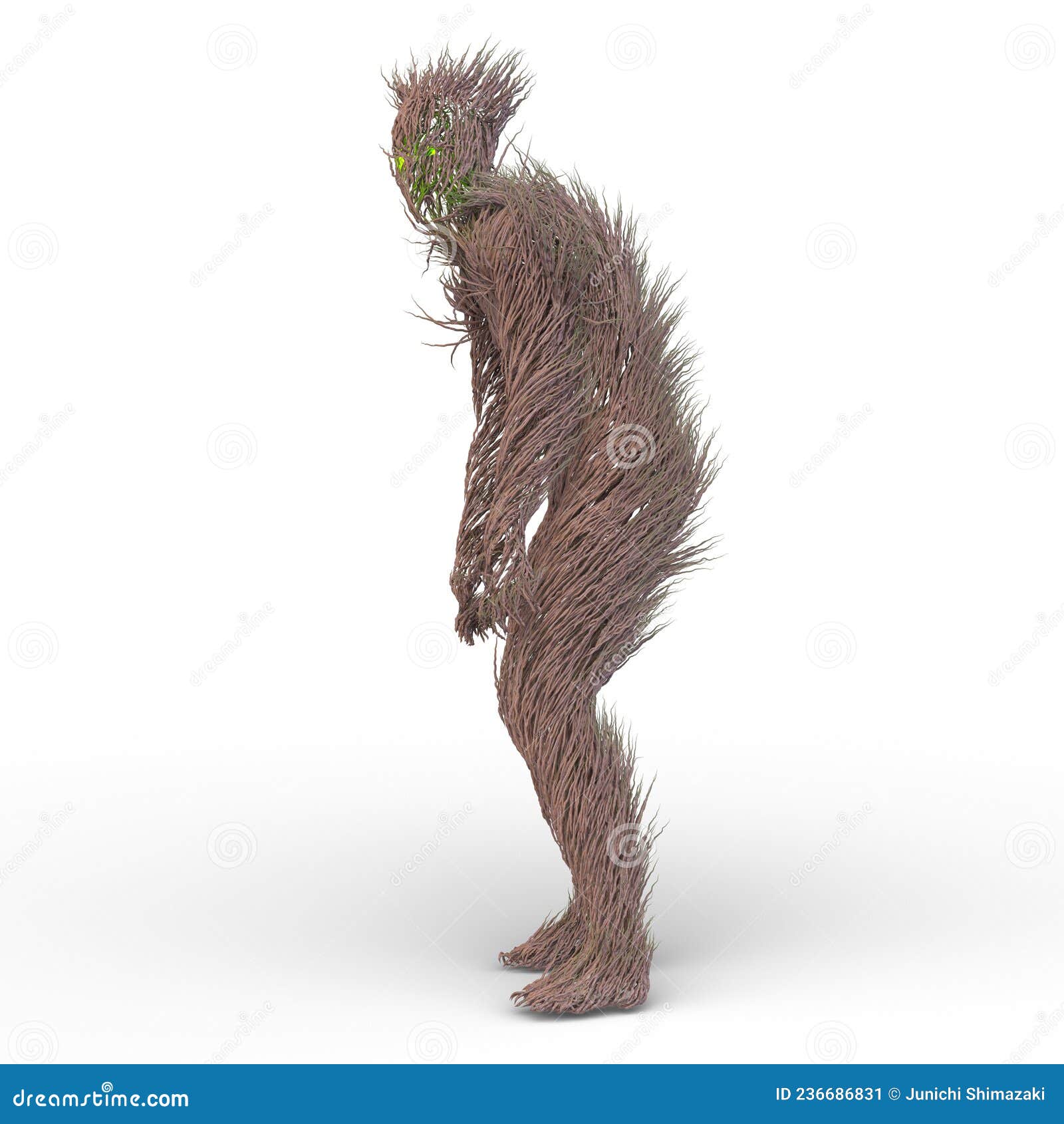 3D Rendering of a Grass Monster Stock Illustration - Illustration of ...