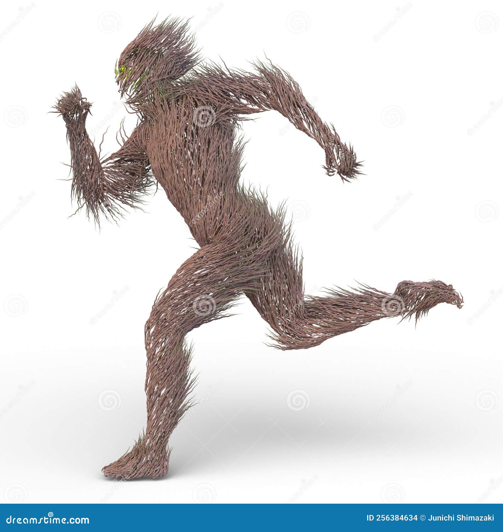 3D Rendering of a Grass Monster Stock Illustration - Illustration of ...