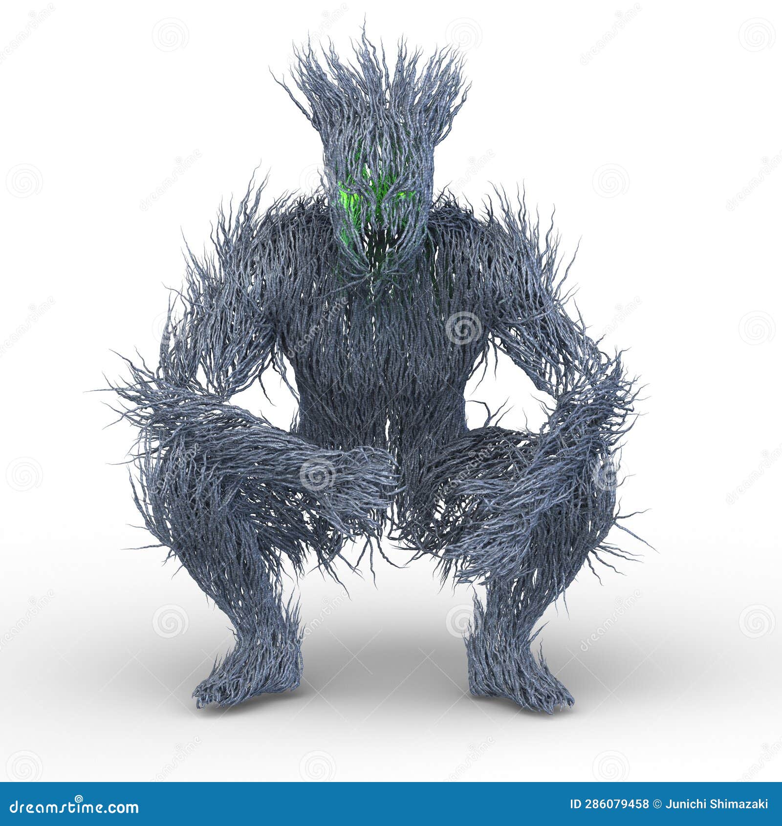 3D Rendering of a Grass Monster Stock Illustration - Illustration of ...