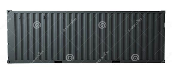 3d Rendering of Gray Container Cargo on White Background Stock ...
