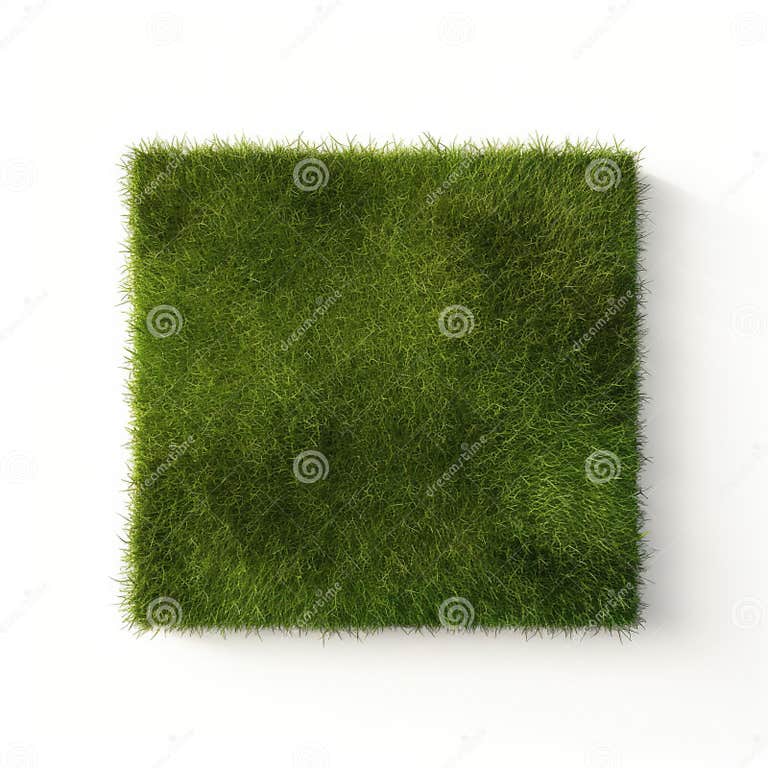3d Rendering of Green Grass Cube Stock Illustration - Illustration of ...