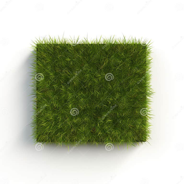 3d Rendering of Green Grass Cube Stock Illustration - Illustration of ...