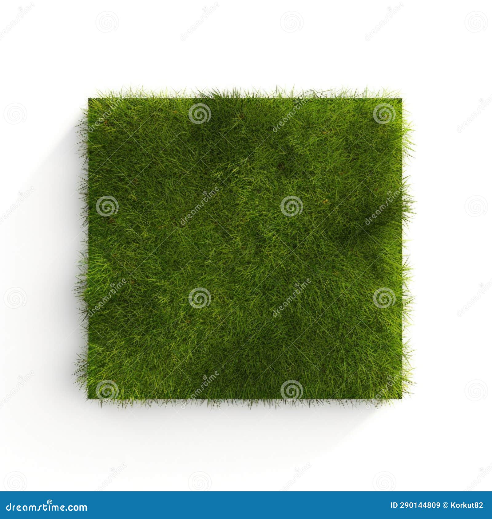 3d Rendering of Green Grass Cube Stock Illustration - Illustration of ...
