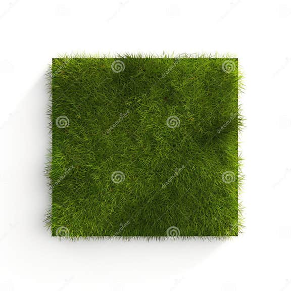 3d Rendering of Green Grass Cube Stock Illustration - Illustration of ...