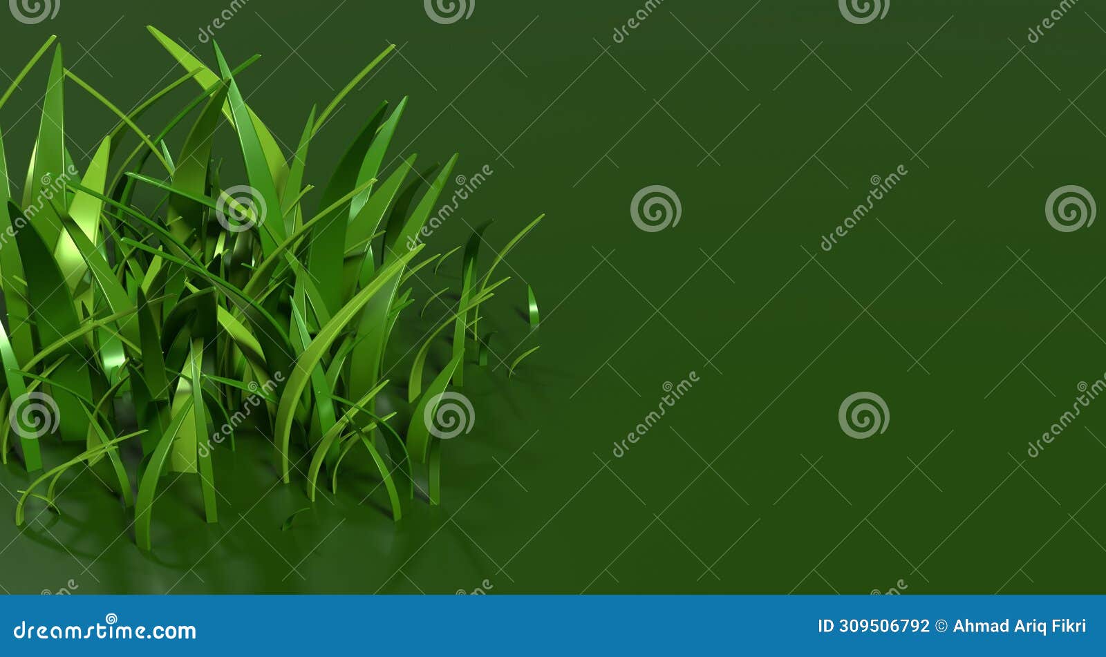 3D Rendering of Green Grass. Nature Grass Cartoon. Green Grass Path ...