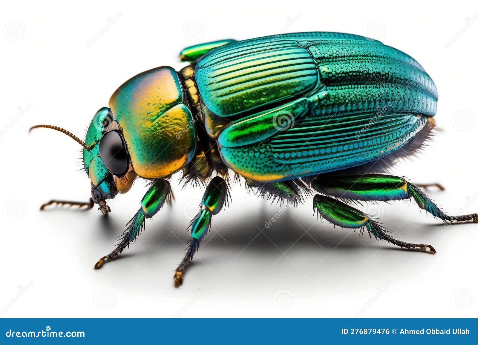 3d Rendering of Green June Beetle Bug Isolated on Transparent ...