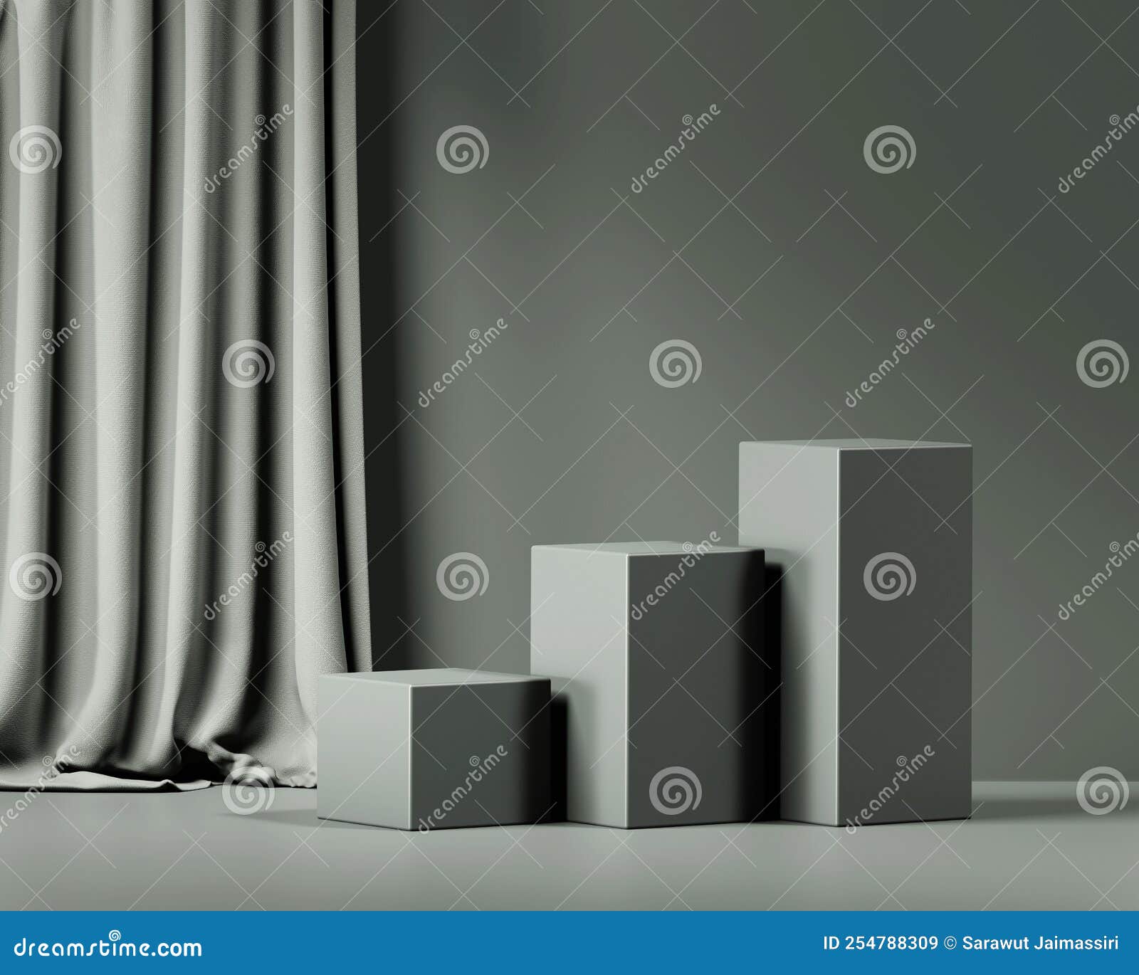 3D Rendering Green Platform Podium Product Presentation Background ...