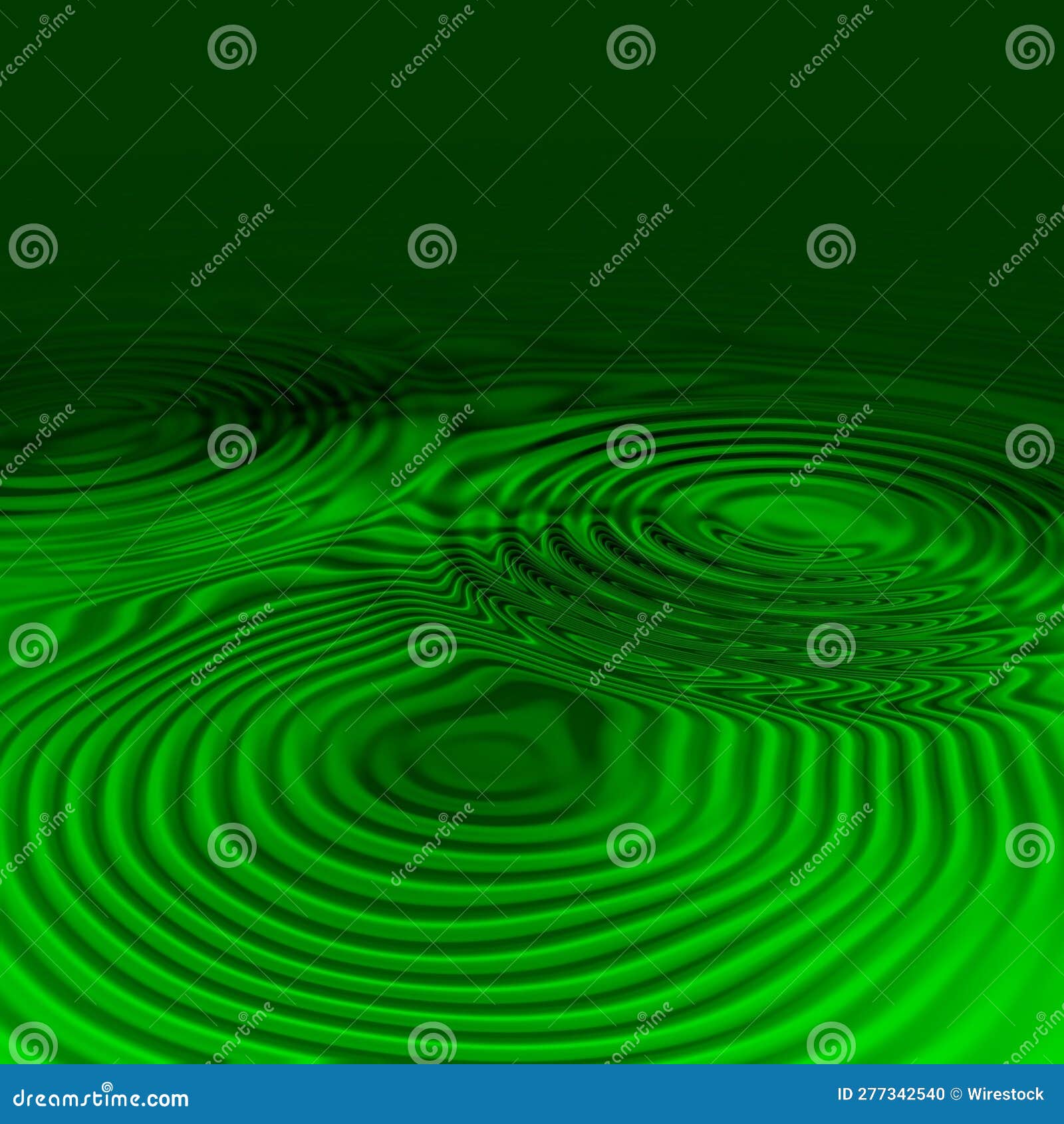 3D Rendering of Green Ripples Abstract Background Stock Illustration ...