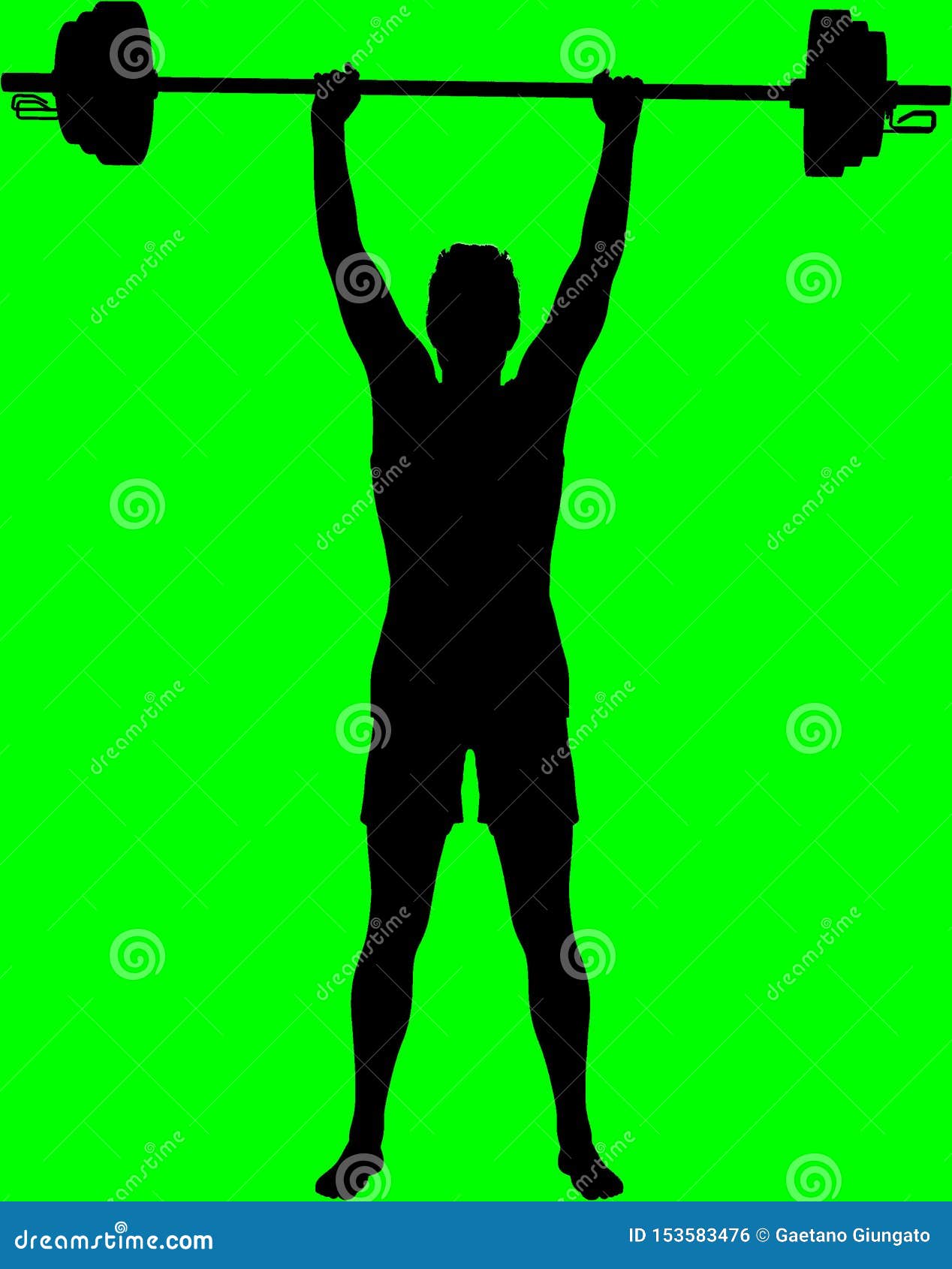 3D Rendering on Green Screen of Guy while Training with Weights Stock ...