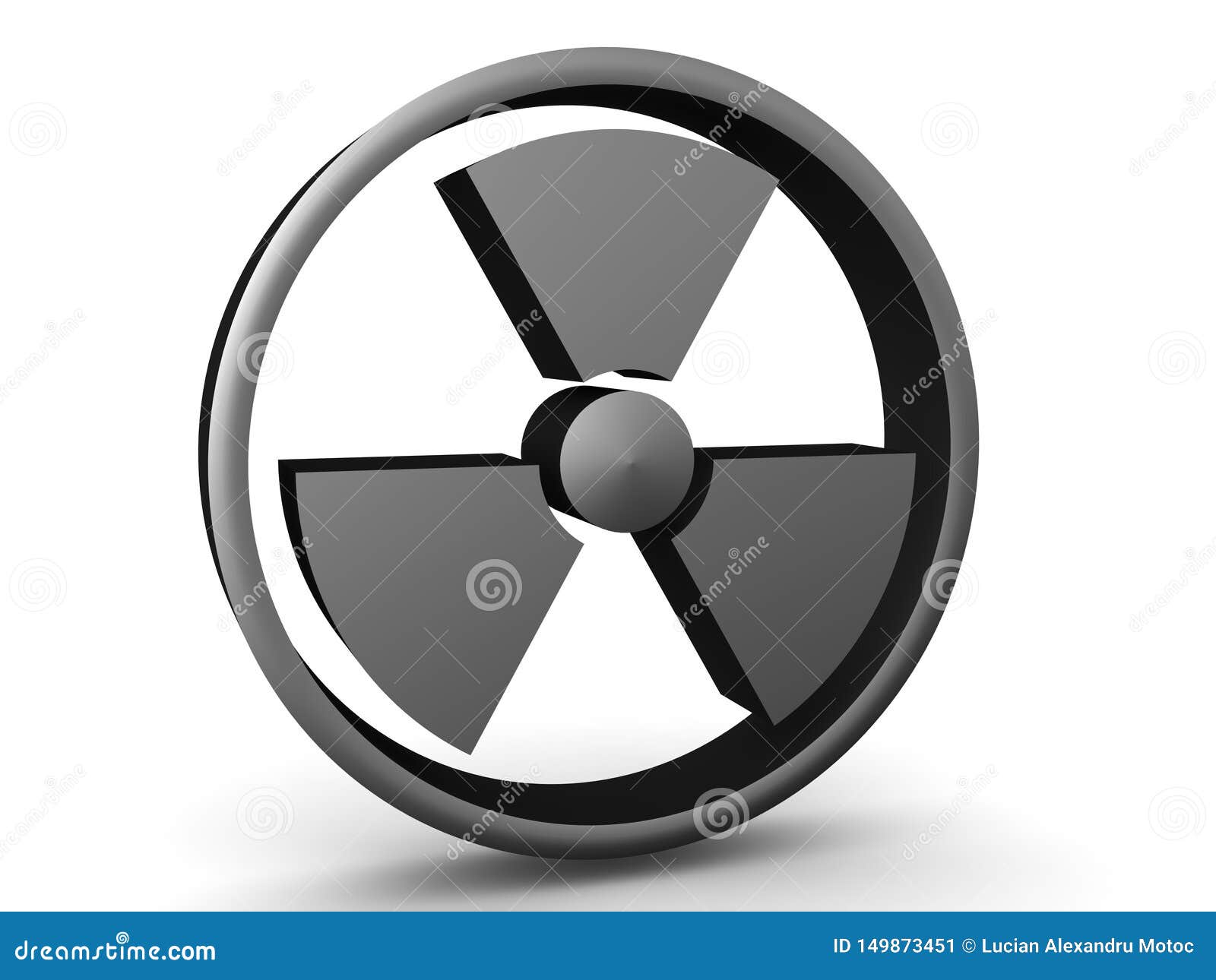 3D Rendering of Grey Radioactive Symbol Stock Illustration ...
