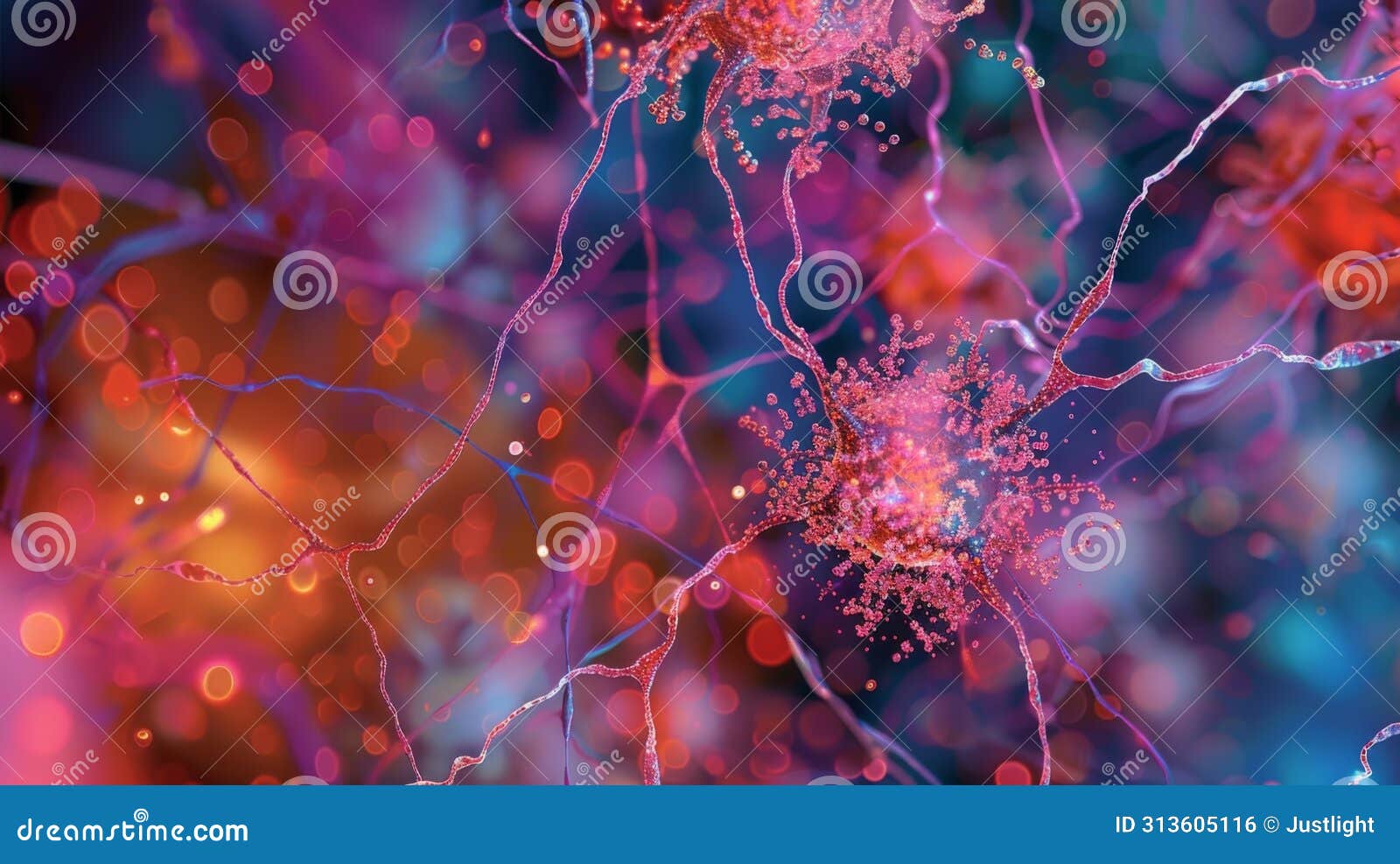 A 3D Rendering of a Group of Animal Cells Highlighting the Intricate ...