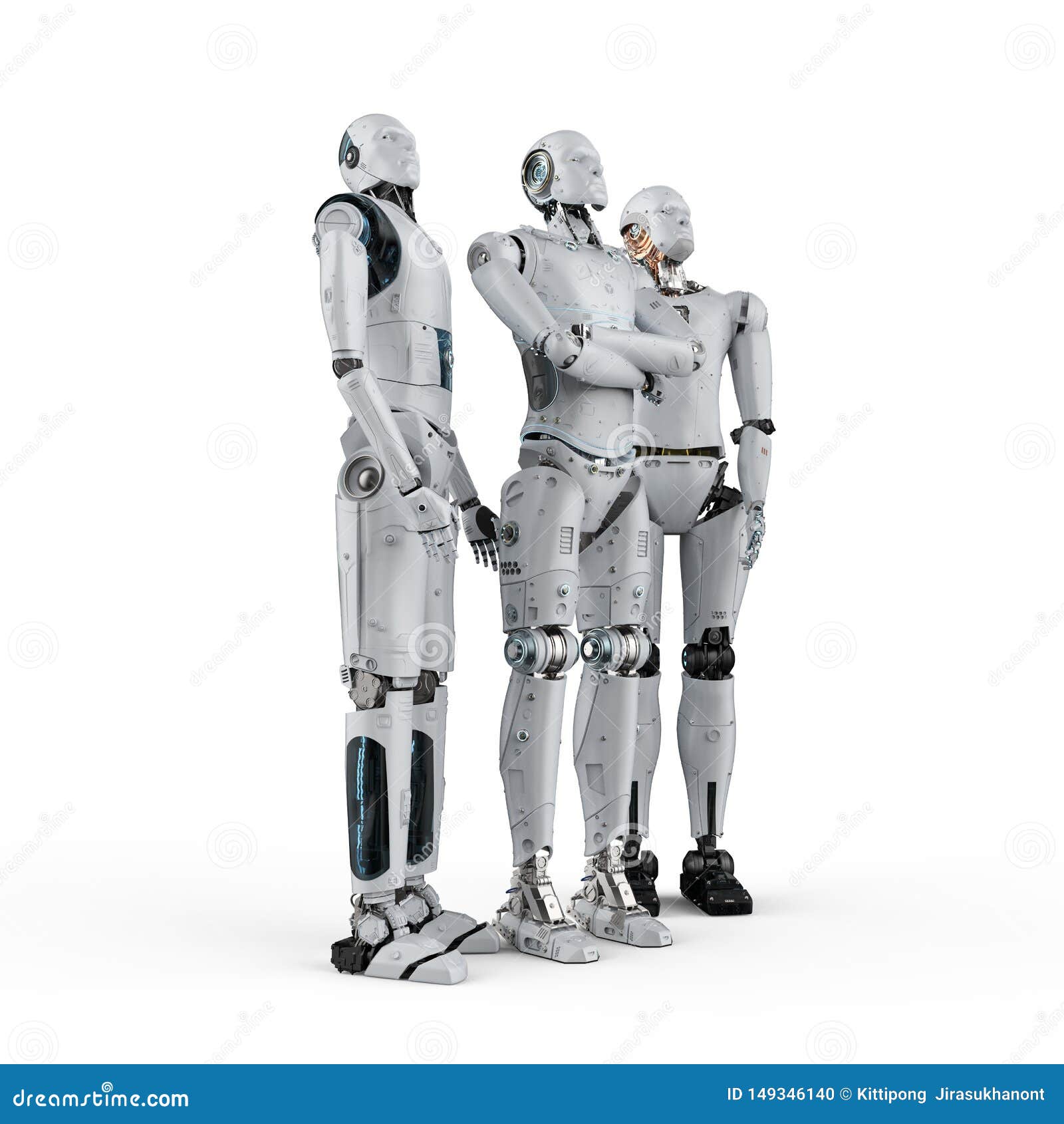 Artificial Intelligence Teamwork Stock Illustration - Illustration of ...