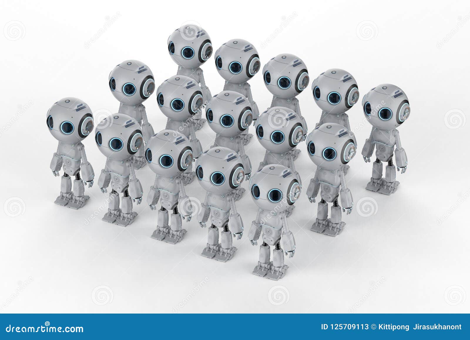Mini robots assembly stock illustration. Illustration of amount - 125709113