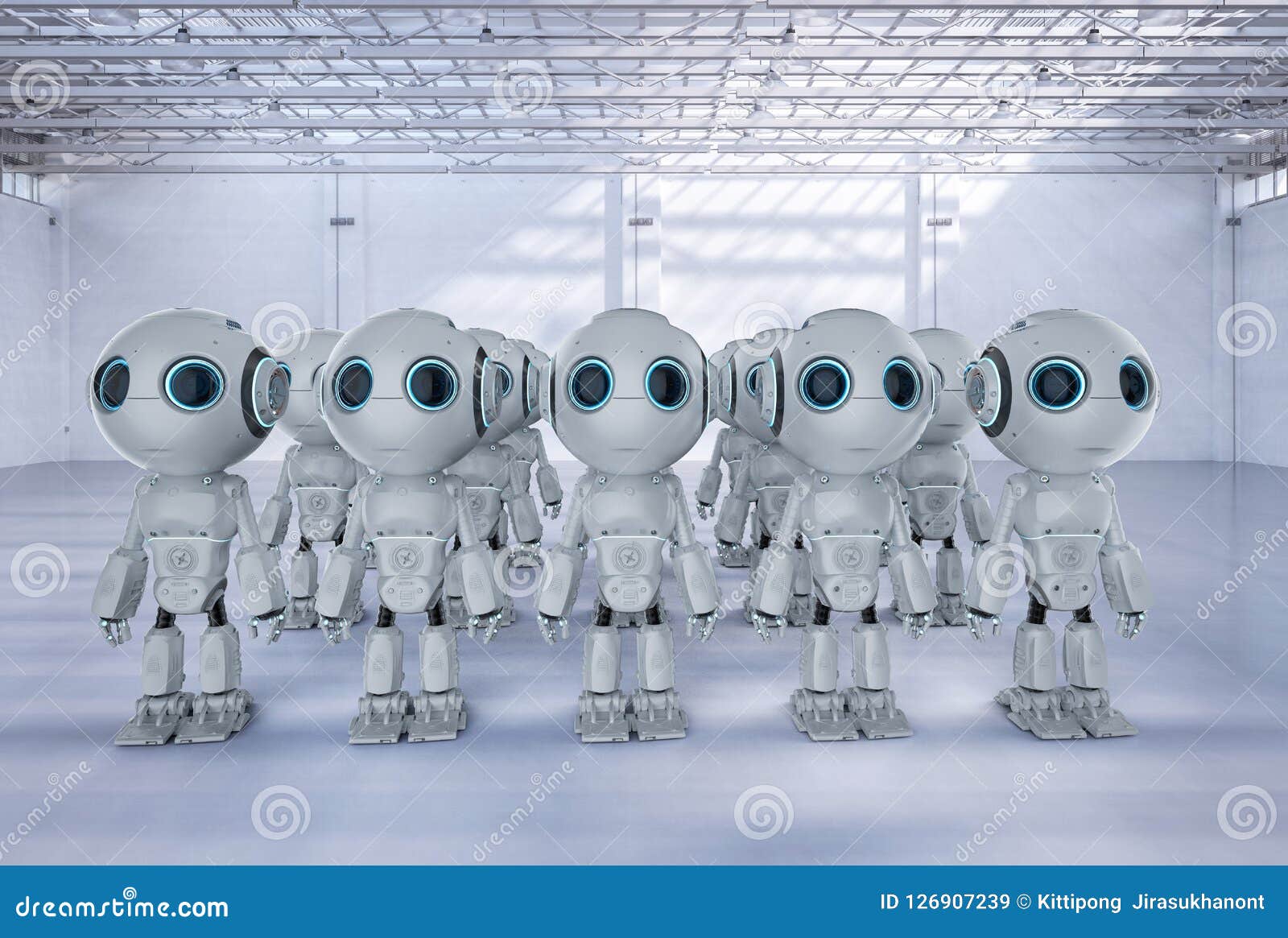 Mini robots assembly stock illustration. Illustration of assembly ...