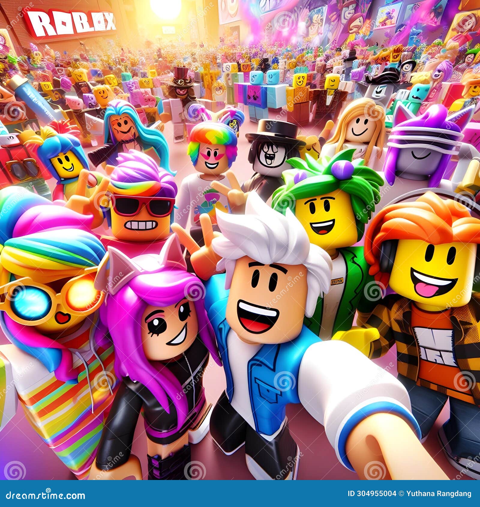 3d Rendering of a Group of Fantasy Characters. Stock Illustration ...