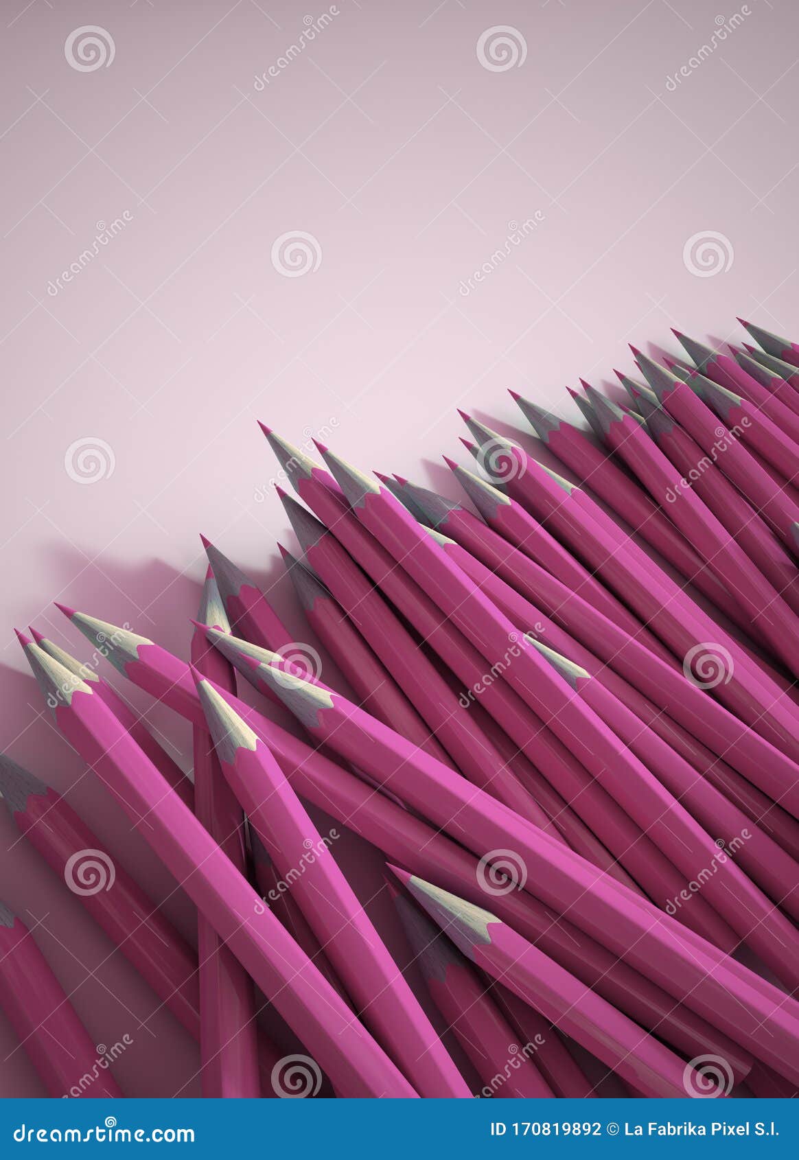 Pink pencils stock illustration. Illustration of design - 170819892