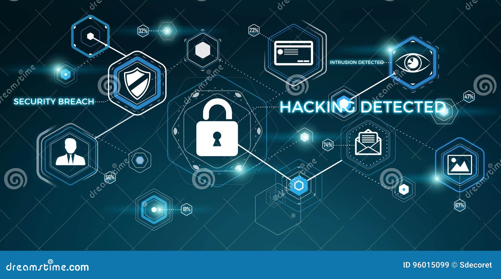 3D Rendering Hacking Technology Interface Stock Illustration ...