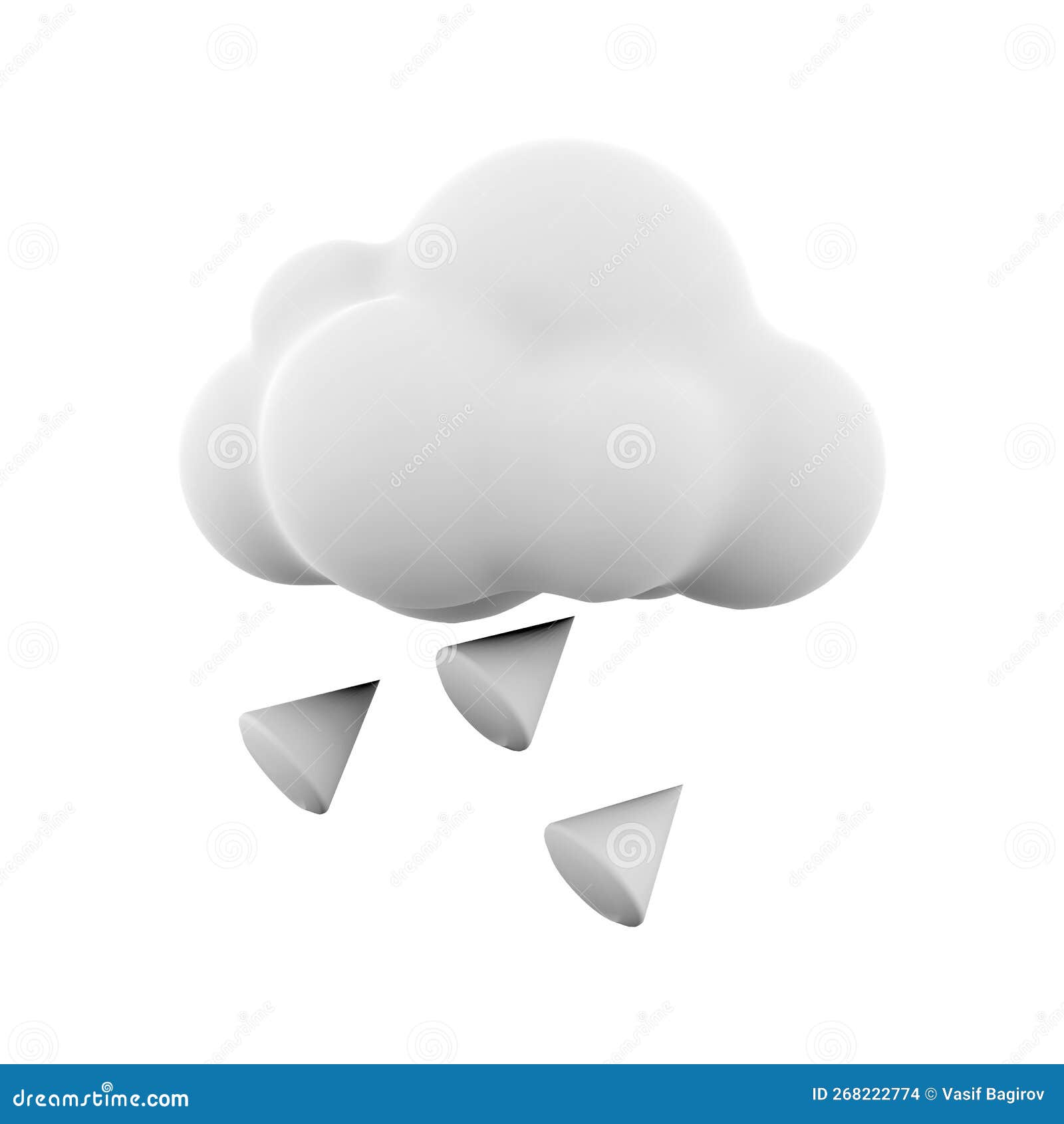3d Rendering Hail Cloud Icon. 3d Render Weather Cloud with Hail Icon ...