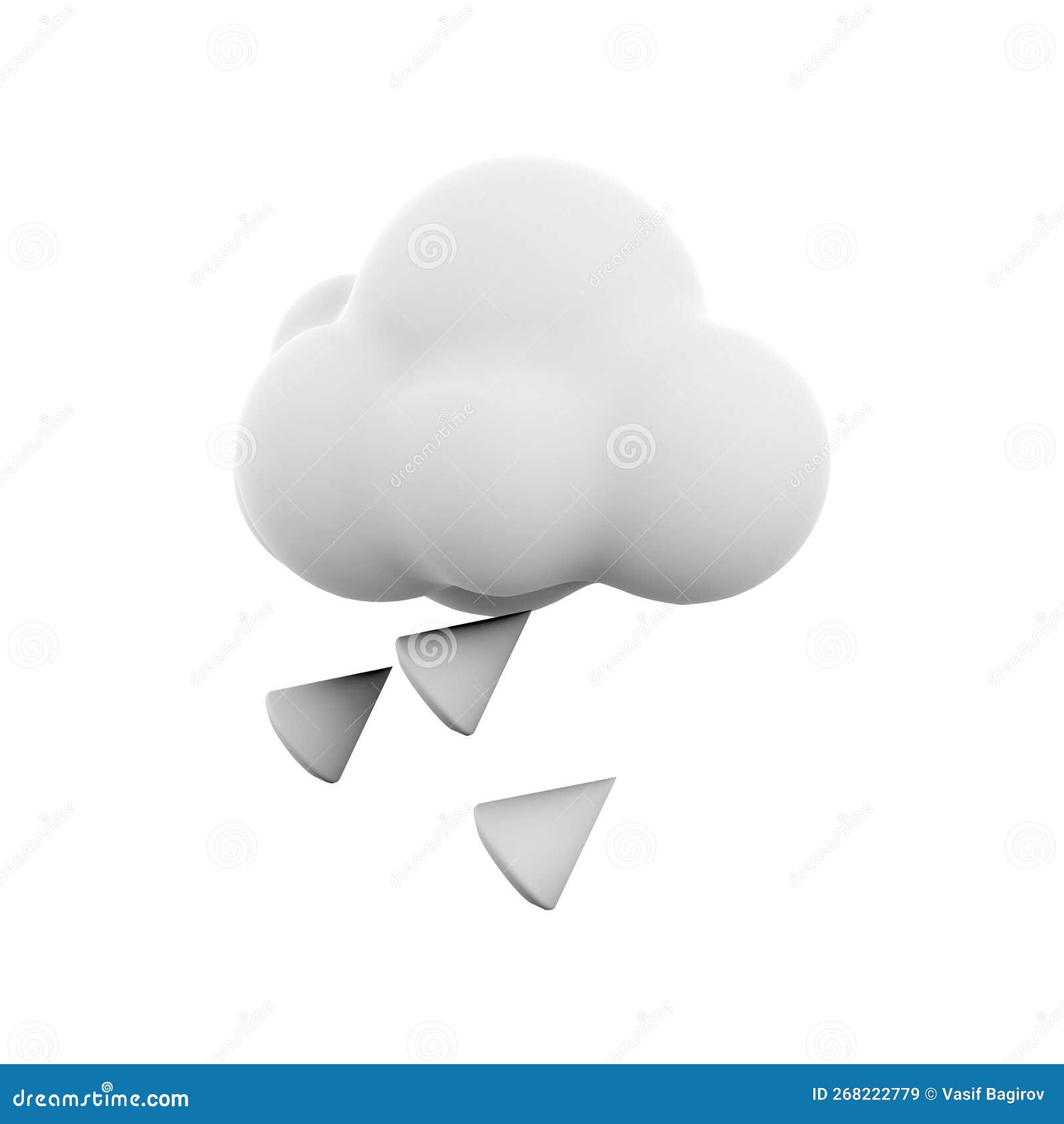 3d Rendering Hail Cloud Icon. 3d Render Weather Cloud with Hail Icon ...