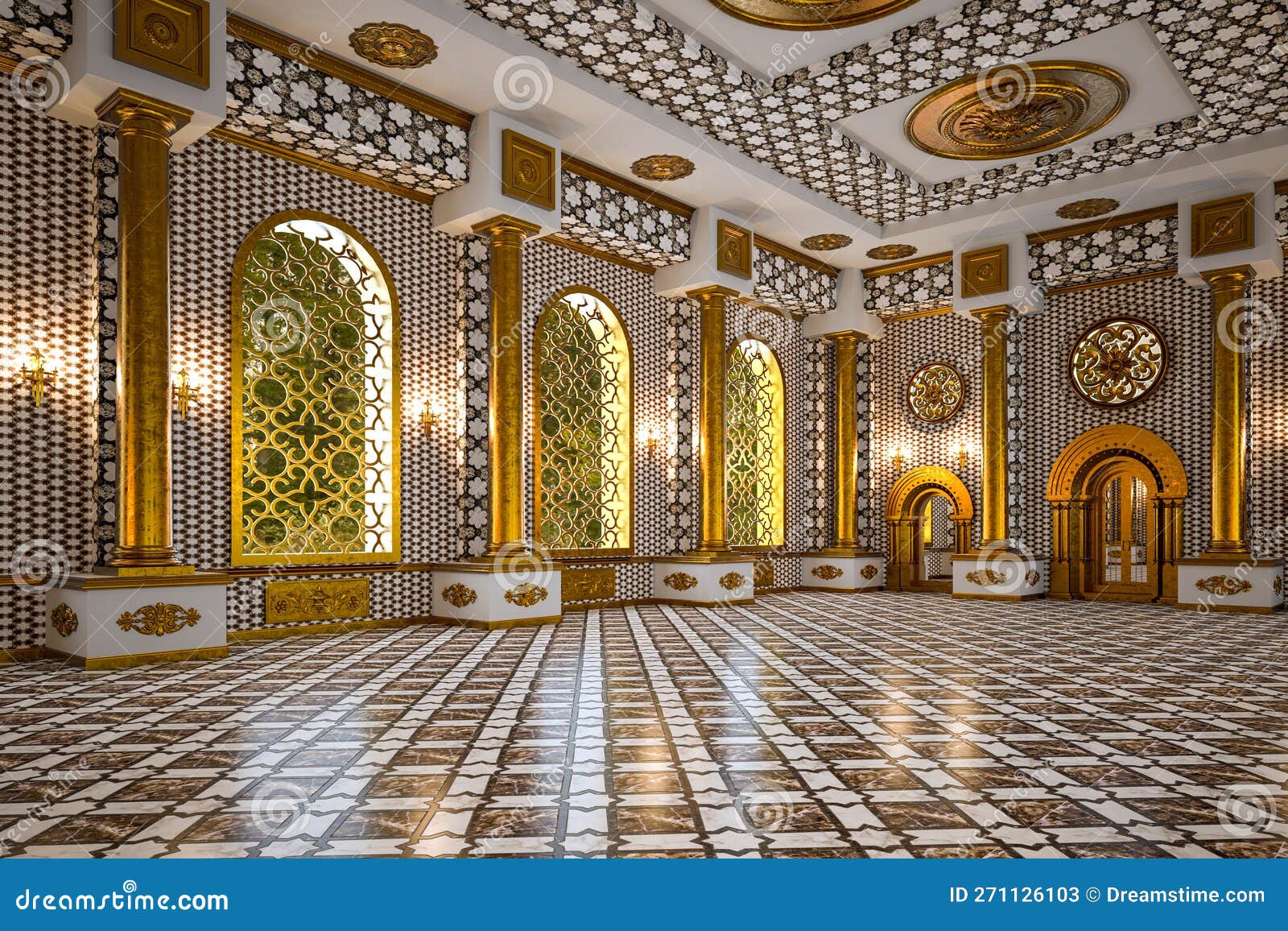 3D Rendering of the Hall in a Classic Style. Classic Interior Stock ...