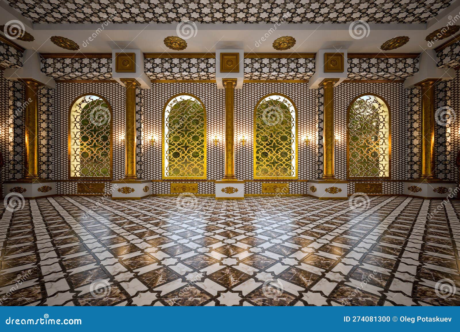 3D Rendering of the Hall in a Classic Style. Classic Interior Stock ...