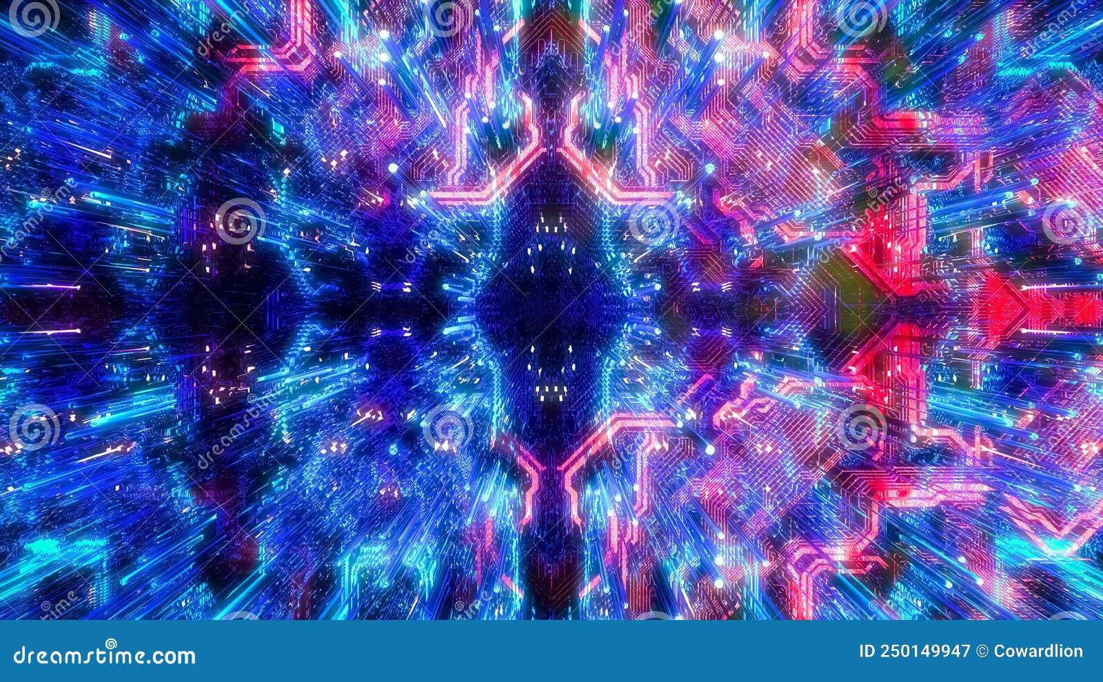 3D Rendering of Halucinated Futuristic Abstract Sci-Fi Patterns Stock ...
