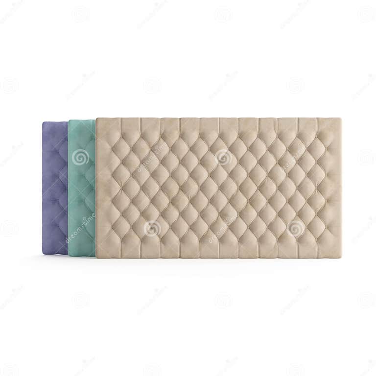 3D Rendering of Headboards Isolated on a White Background. Stock ...