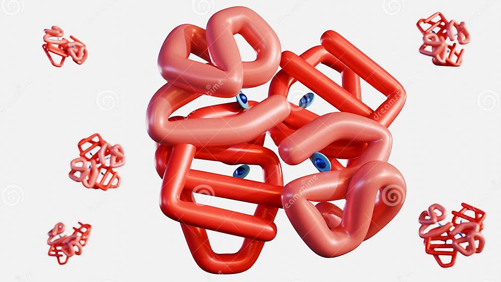 Hemoglobin Structure Composed of Four Subunits Containing a Heme Group ...