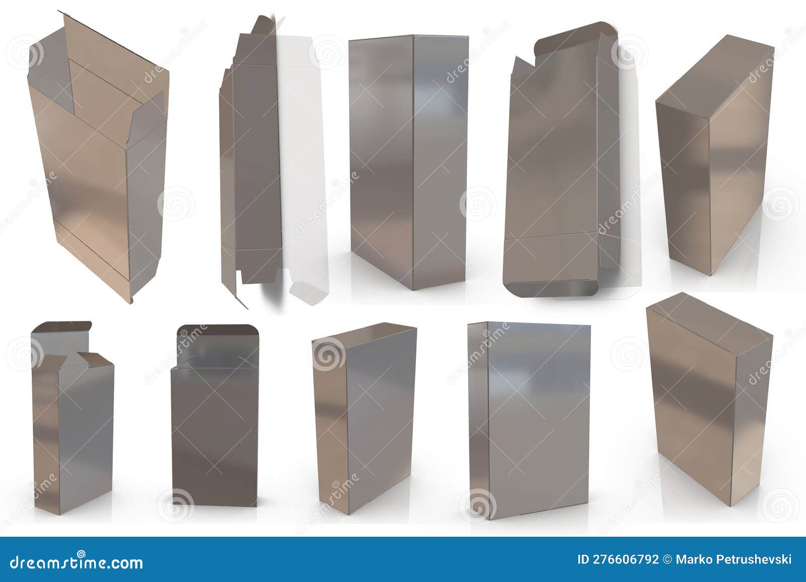 3D Rendering - High Resolution Image Basic Box Of Chromolux Paper With ...
