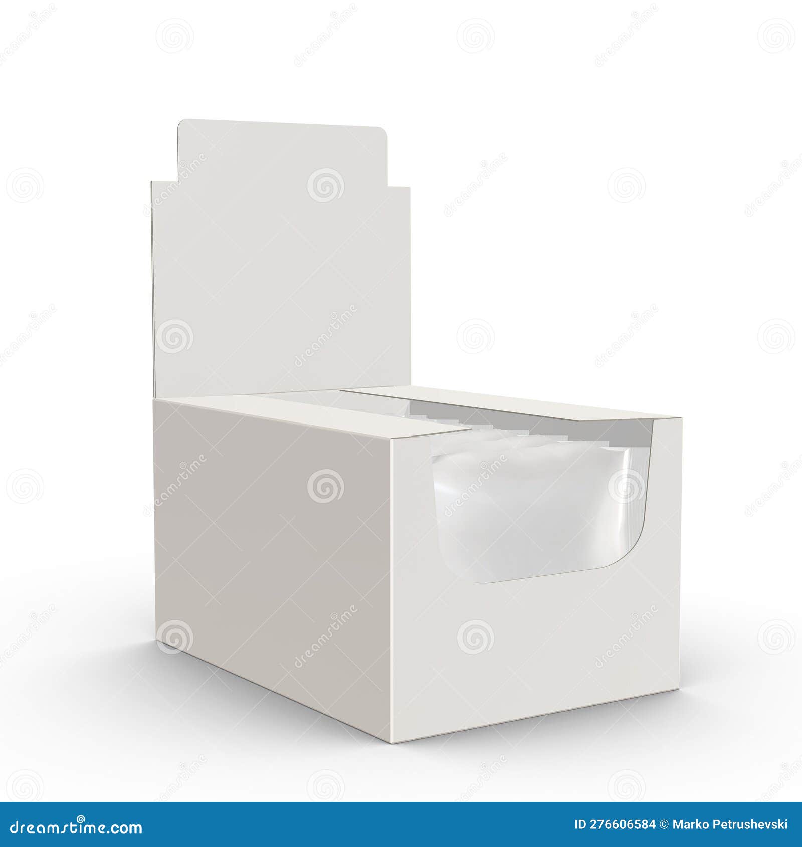 3D Rendering - High Resolution Image Display Box Template Isolated on ...