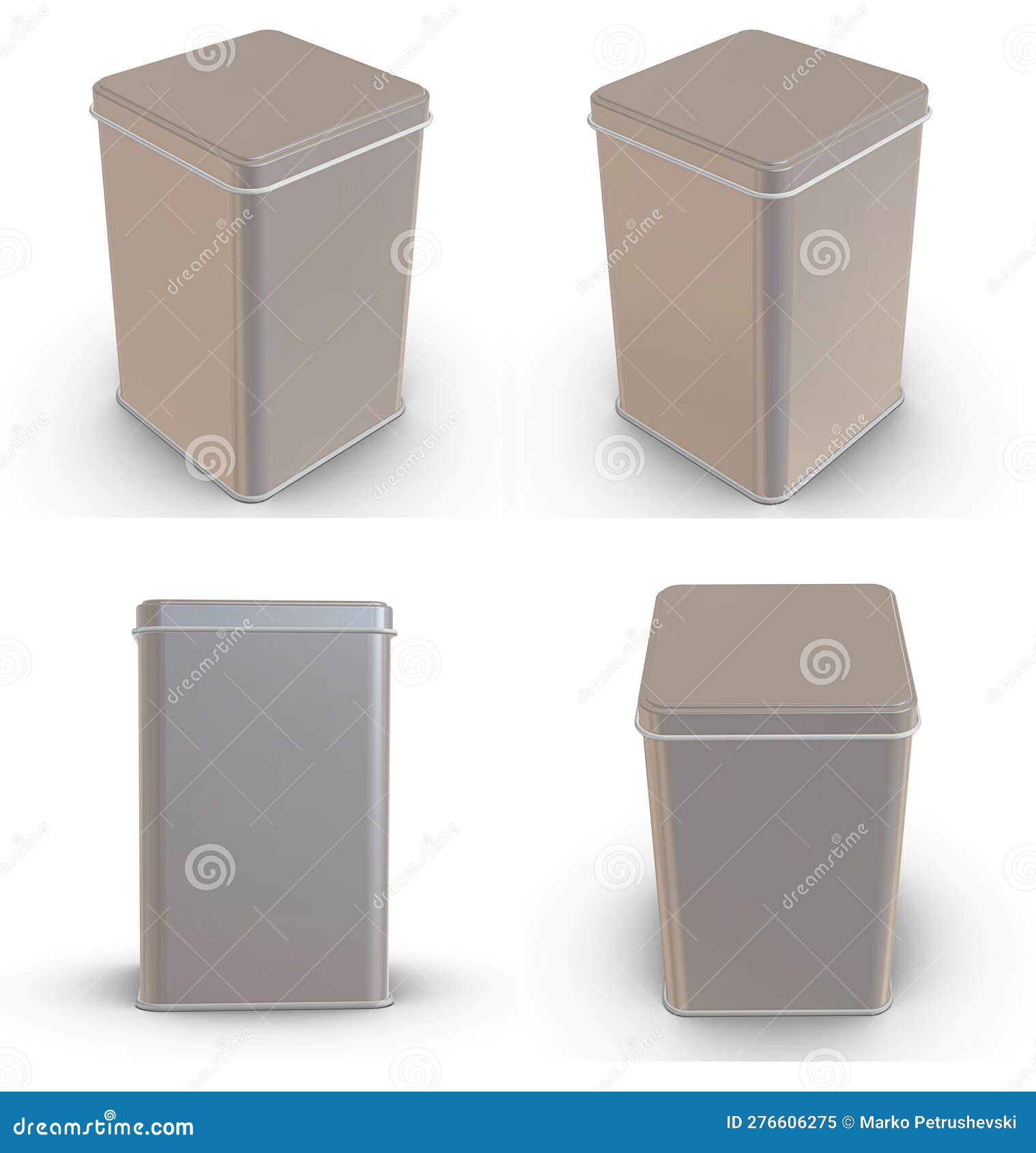 3D Rendering - High Resolution Image Metal Box Isolated On A White ...