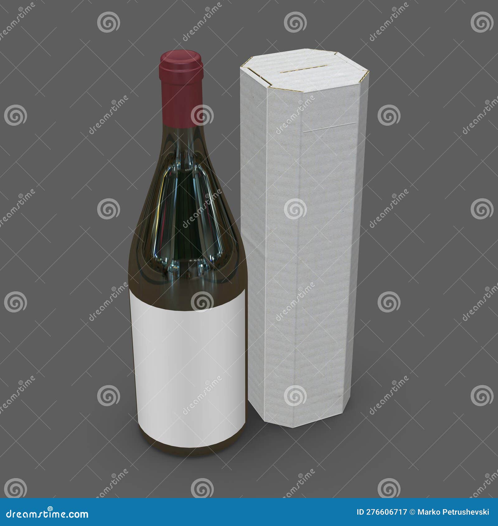 3D Rendering - High Resolution Image Octagonal Exclusive Wine Box ...