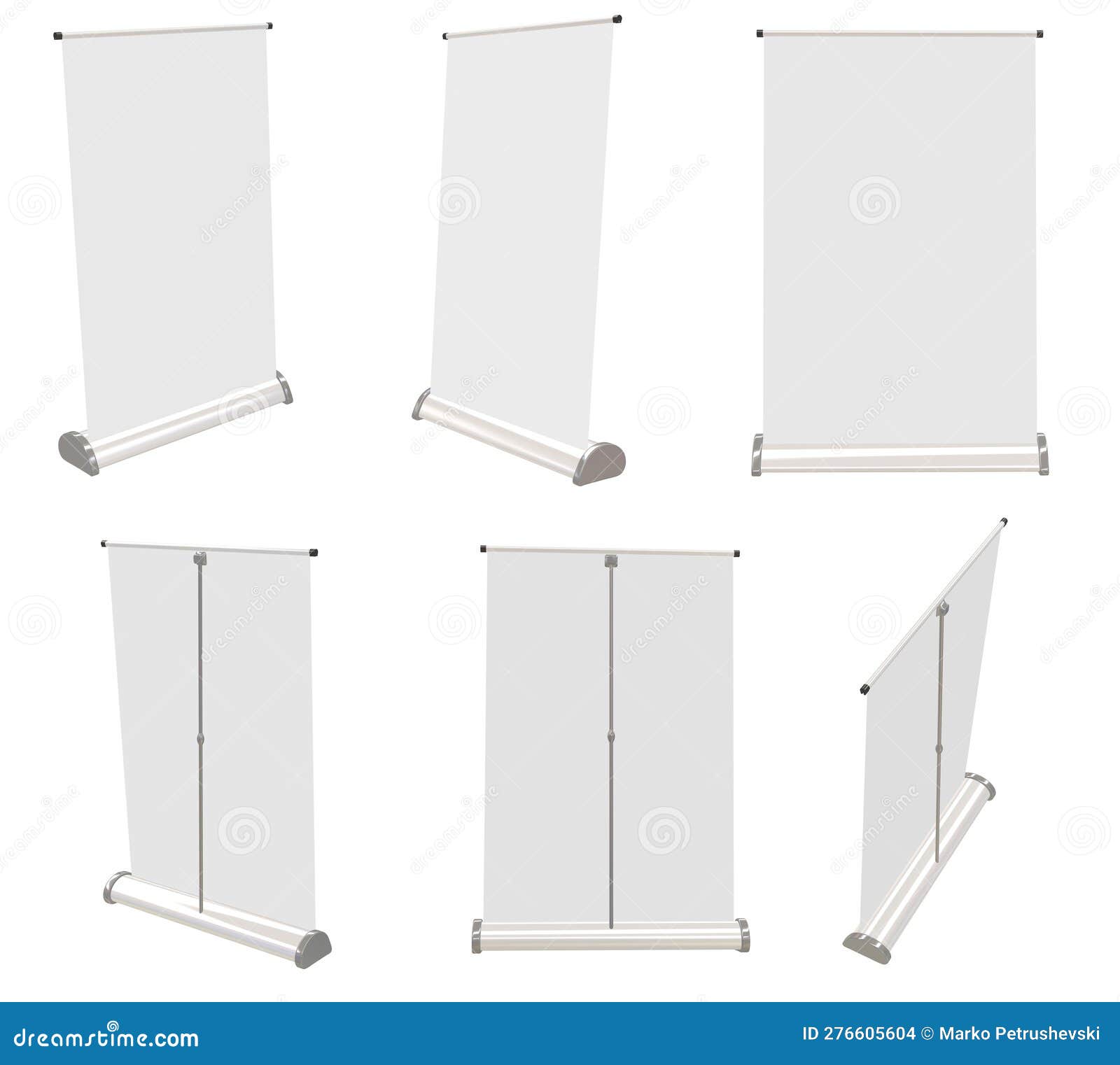 3D Rendering - High Resolution Image Roll Baner Template Isolated on ...