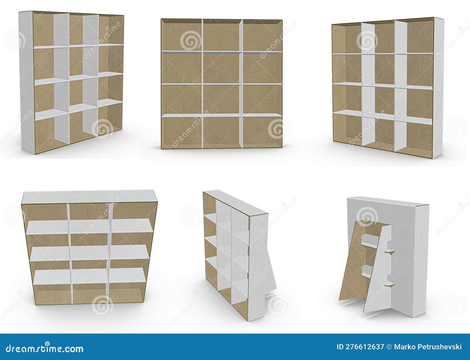 3D Rendering - High Resolution Image White POS Floor Display with Cube ...