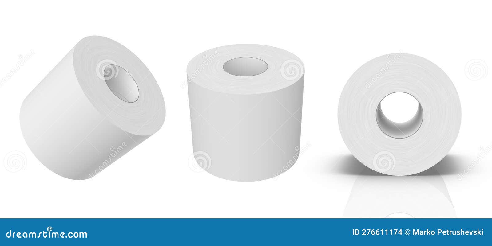 3D Rendering - High Resolution Image White Toilet Roll Template ...