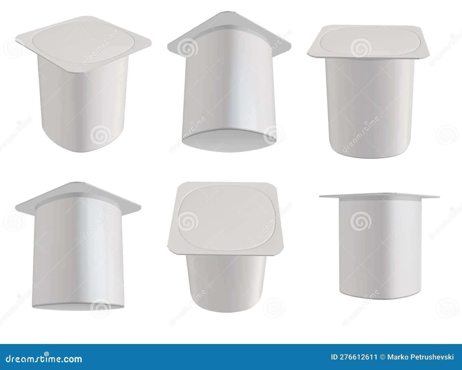 3D Rendering - High Resolution Image Yogurt Plastic Cup Isolated on a ...