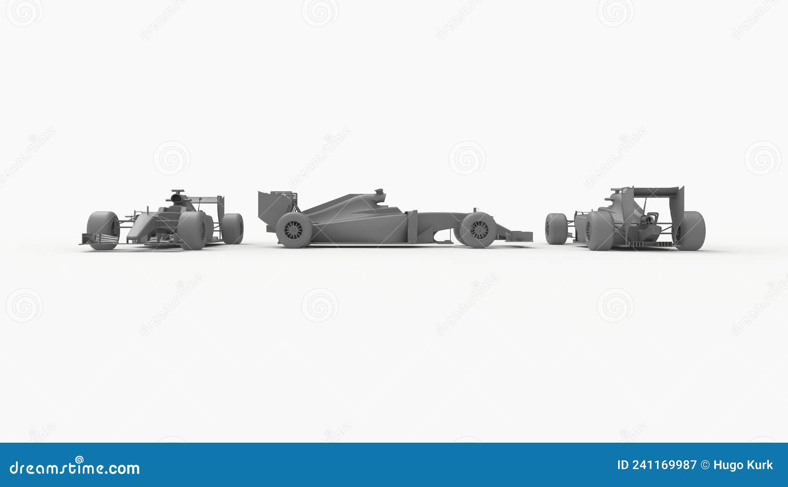 3D Rendering of a High Speed Race Car Blank Template Model Isolated ...