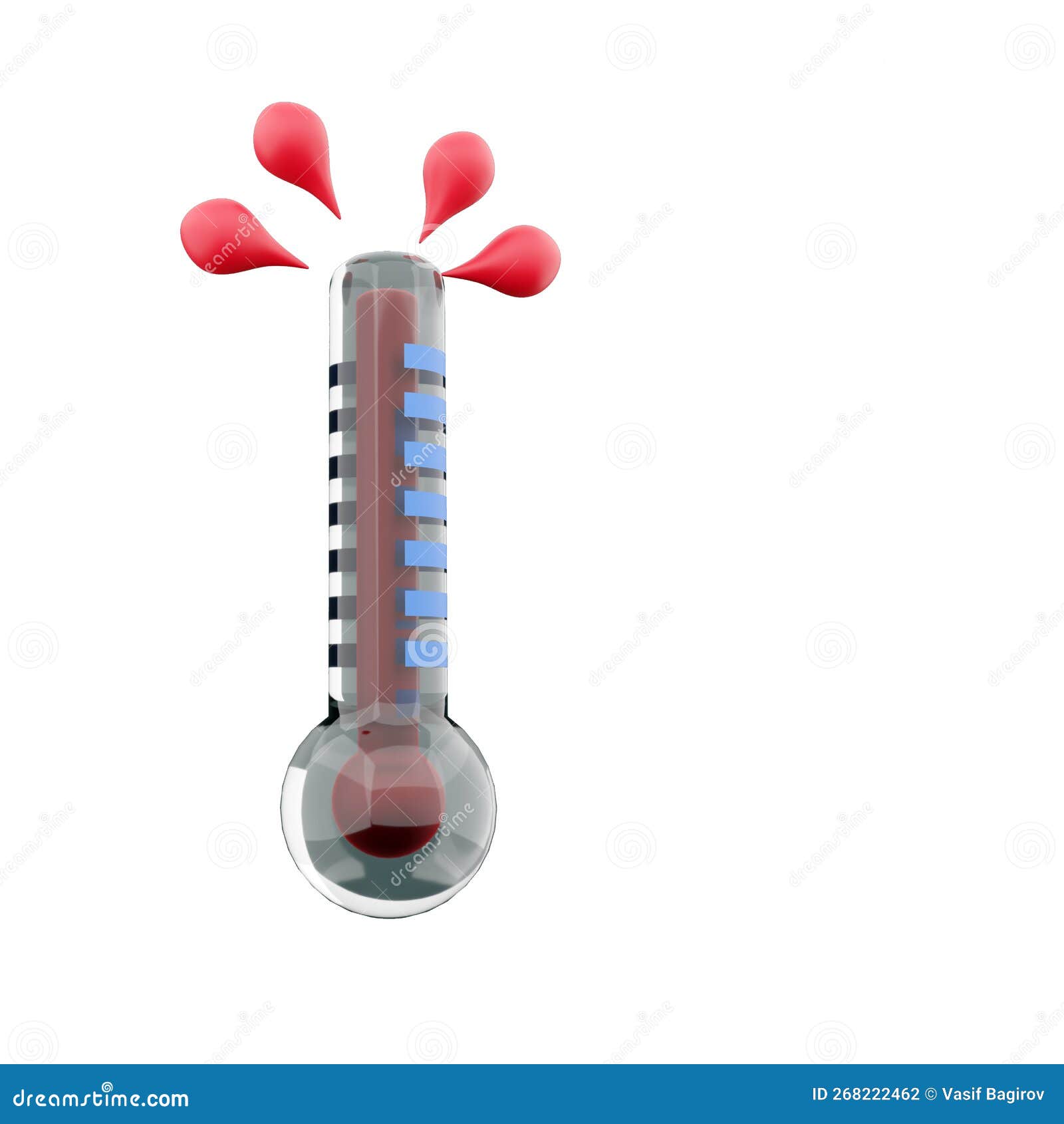 3D Rendering High Thermometer Score Icon. 3d Render Hot Weather Icon ...