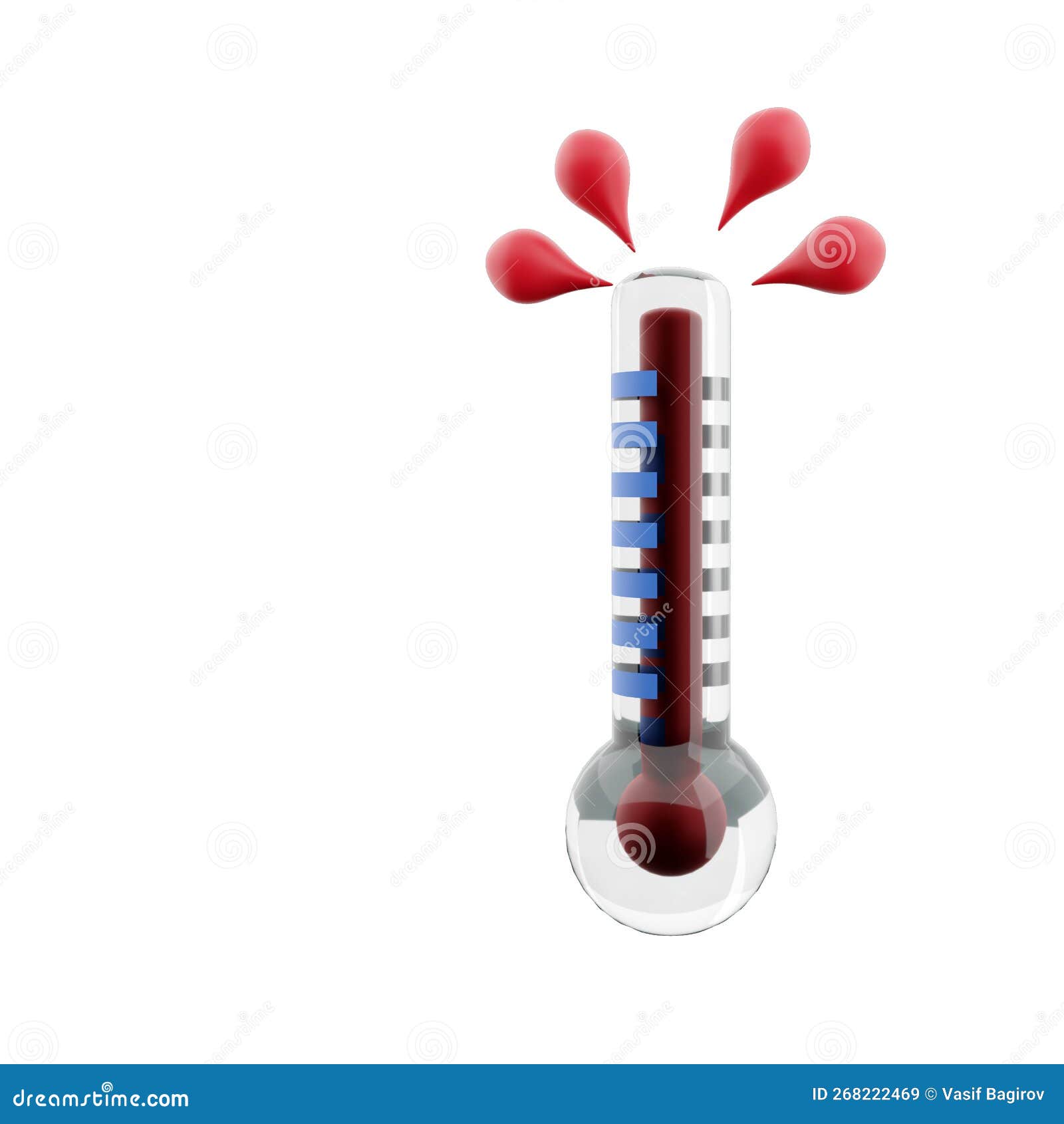 3D Rendering High Thermometer Score Icon. 3d Render Hot Weather Icon ...