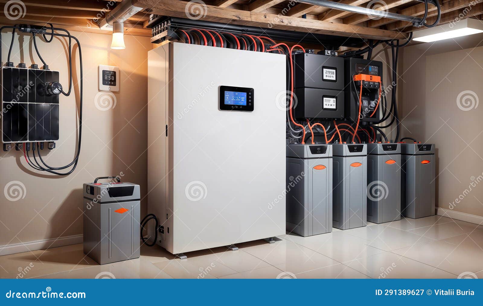 3D Rendering of Home Energy Storage Innovation, Generative Ai Stock ...