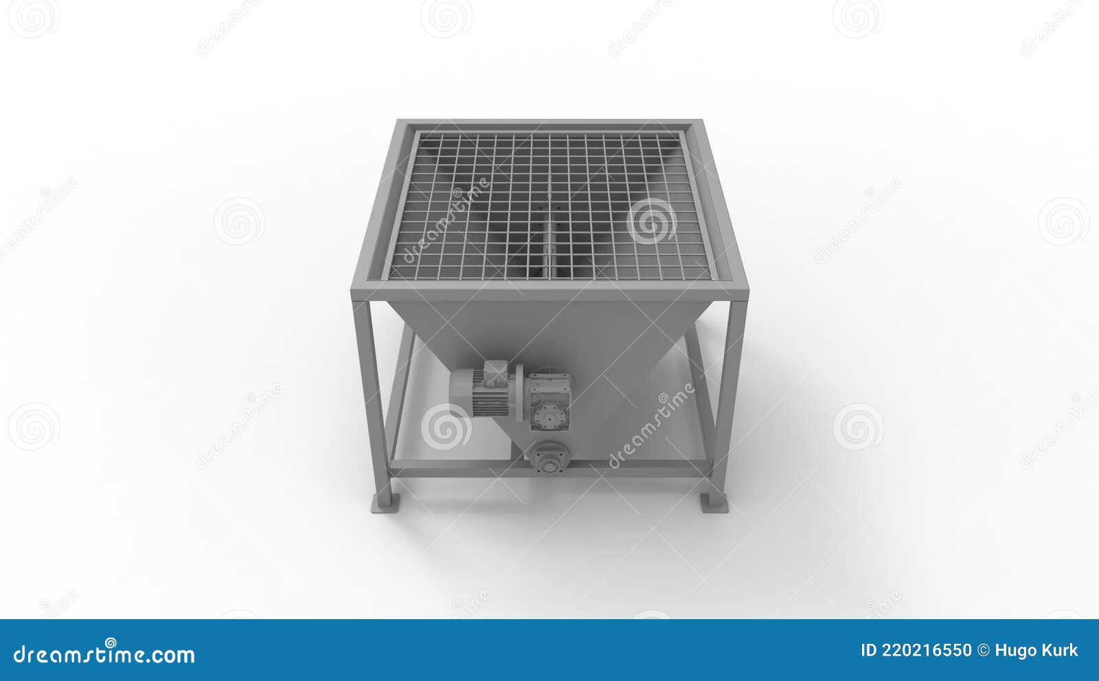 3D Rendering of a Hopper Feeder Manufacturing Installation Machine ...