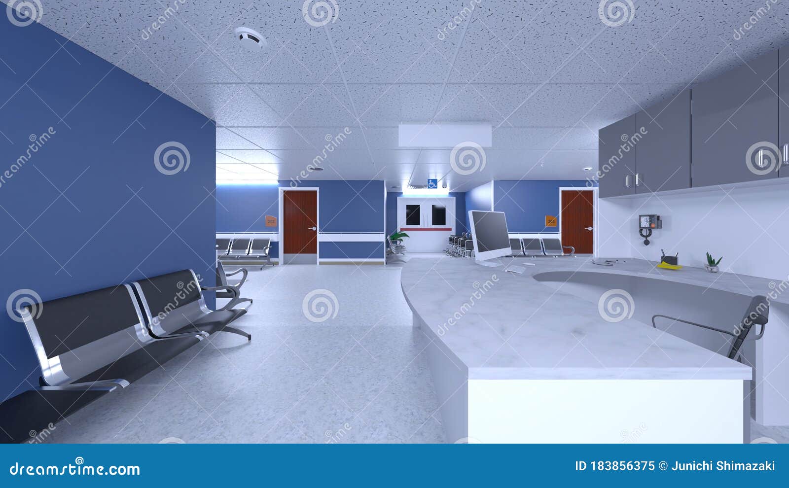 3D rendering of Hospital stock illustration. Illustration of equipment ...