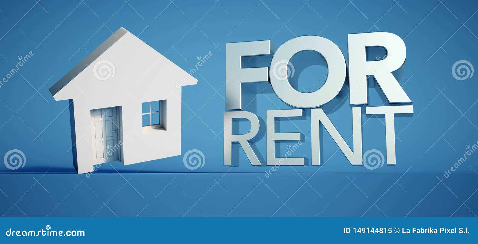 For rent blue stock illustration. Illustration of offer - 149144815