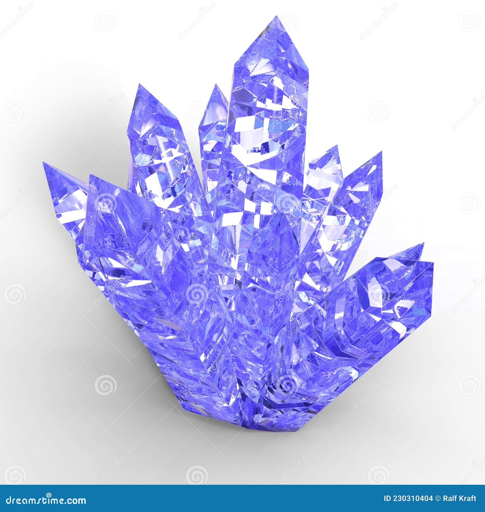 3d-illustration of an Isolated Giant Shiny Crystal Stock Photo - Image ...