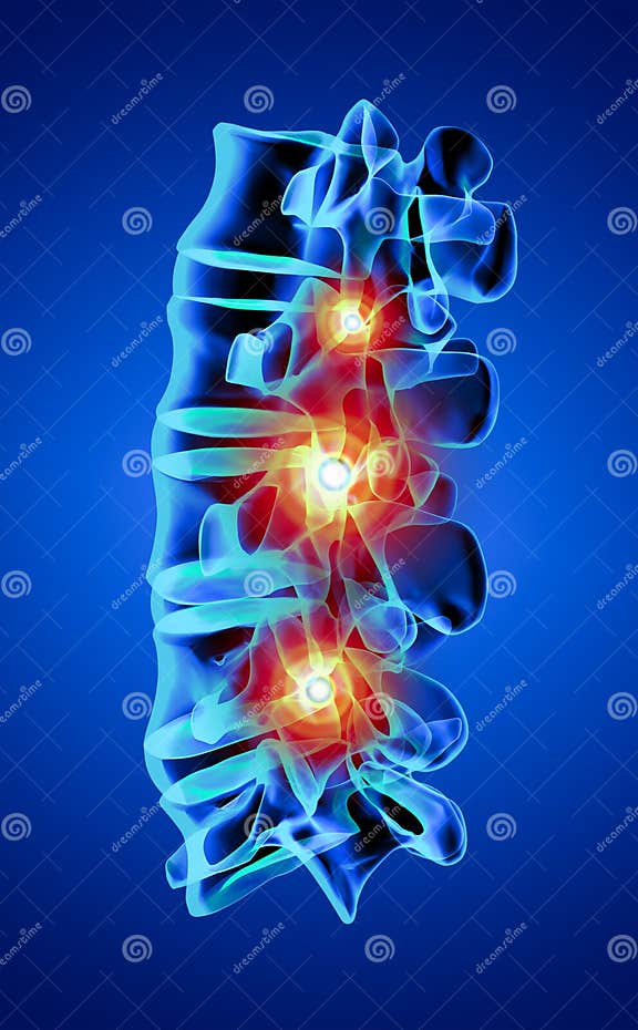 3D Rendering Human the Backbone Stock Illustration - Illustration of ...