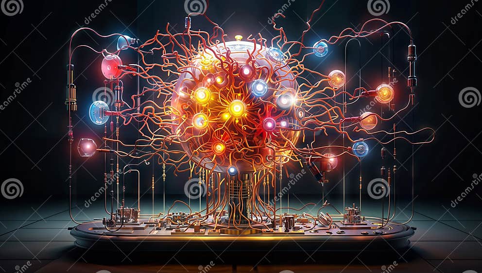 3d Rendering of Human Brain with Neurons and Nervous System Concept ...