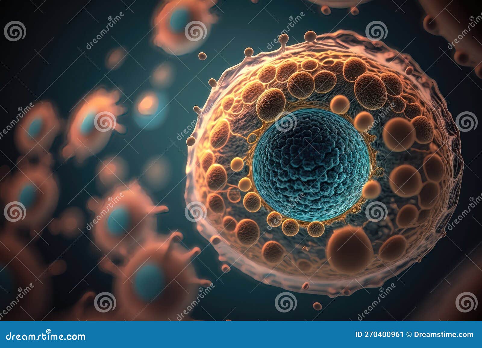 3d Rendering of Human Cell or Embryonic Stem Cell. AI Generation Stock ...