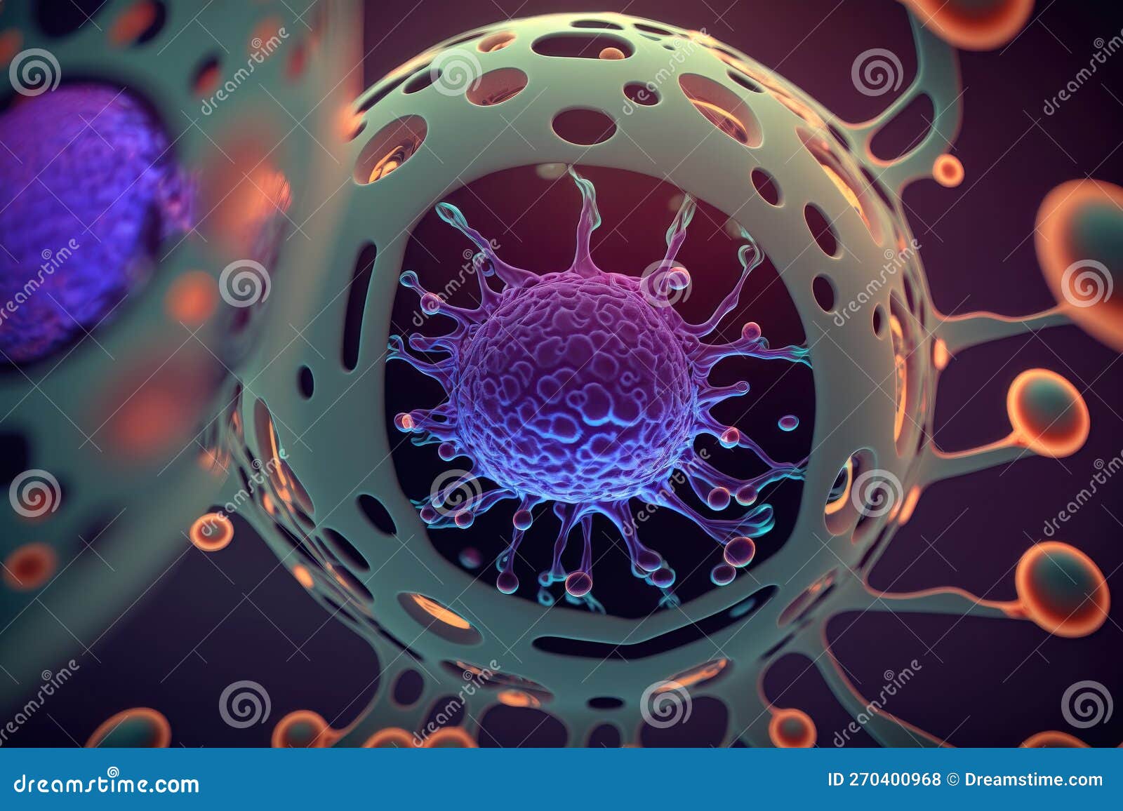 3d Rendering of Human Cell or Embryonic Stem Cell. AI Generation Stock ...