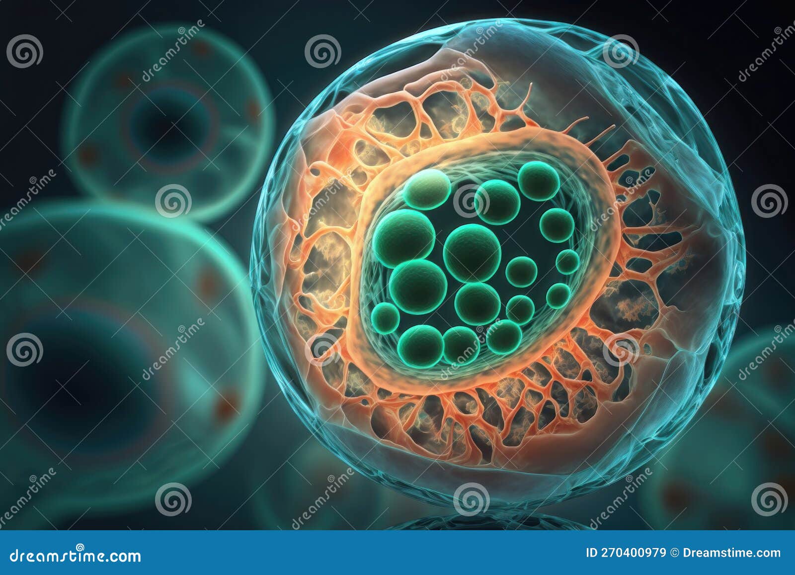3d Rendering of Human Cell or Embryonic Stem Cell. AI Generation Stock ...